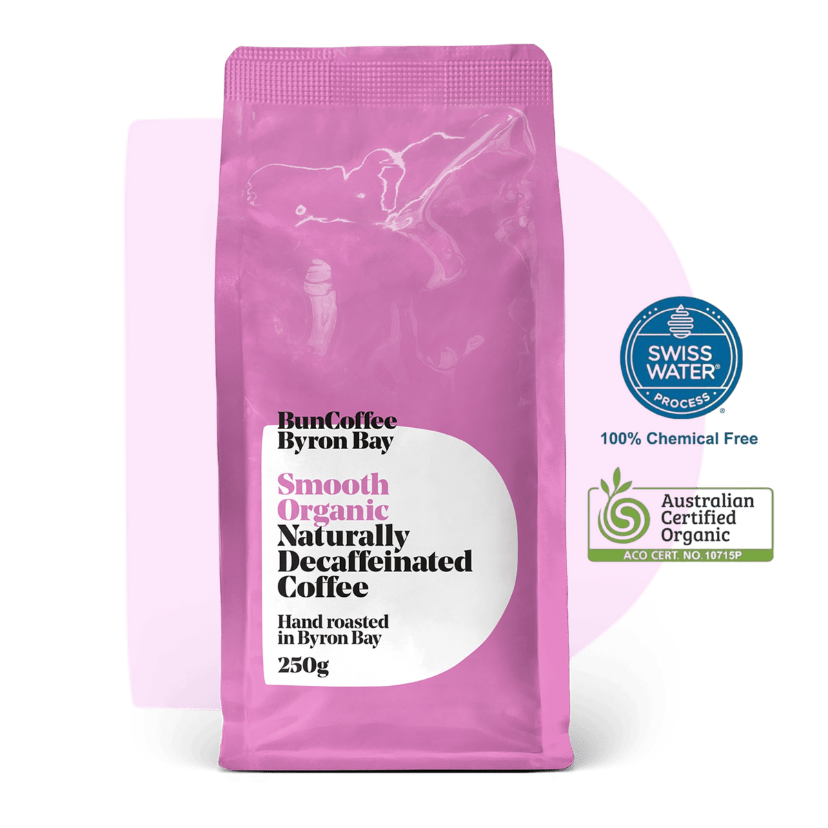 Smooth Organic Naturally Decaffeinated Coffee 250g - Hand Roasted